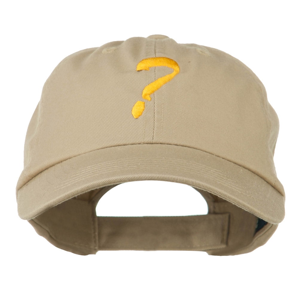 Question Mark Embroidered Cap - Khaki OSFM - Walmart.com