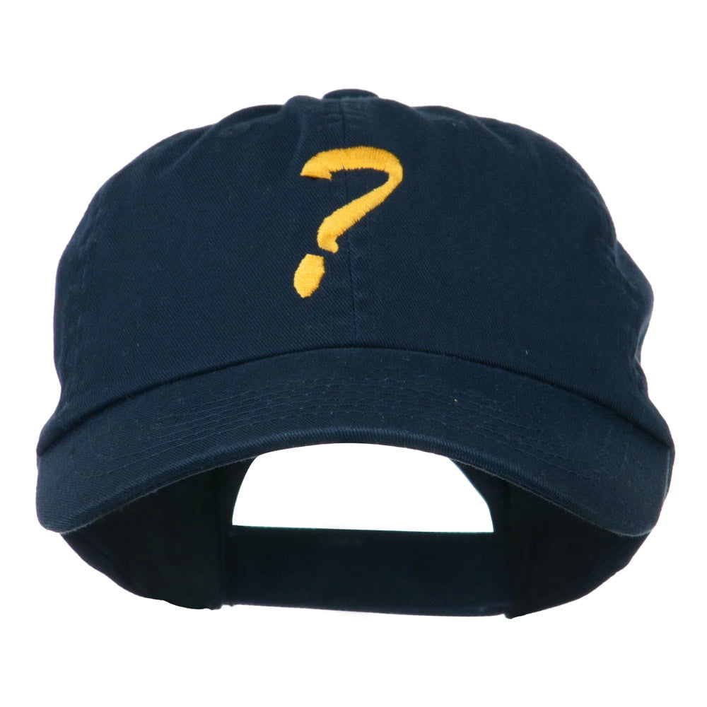 Question Mark Embroidered Cap - Navy OSFM - Walmart.com