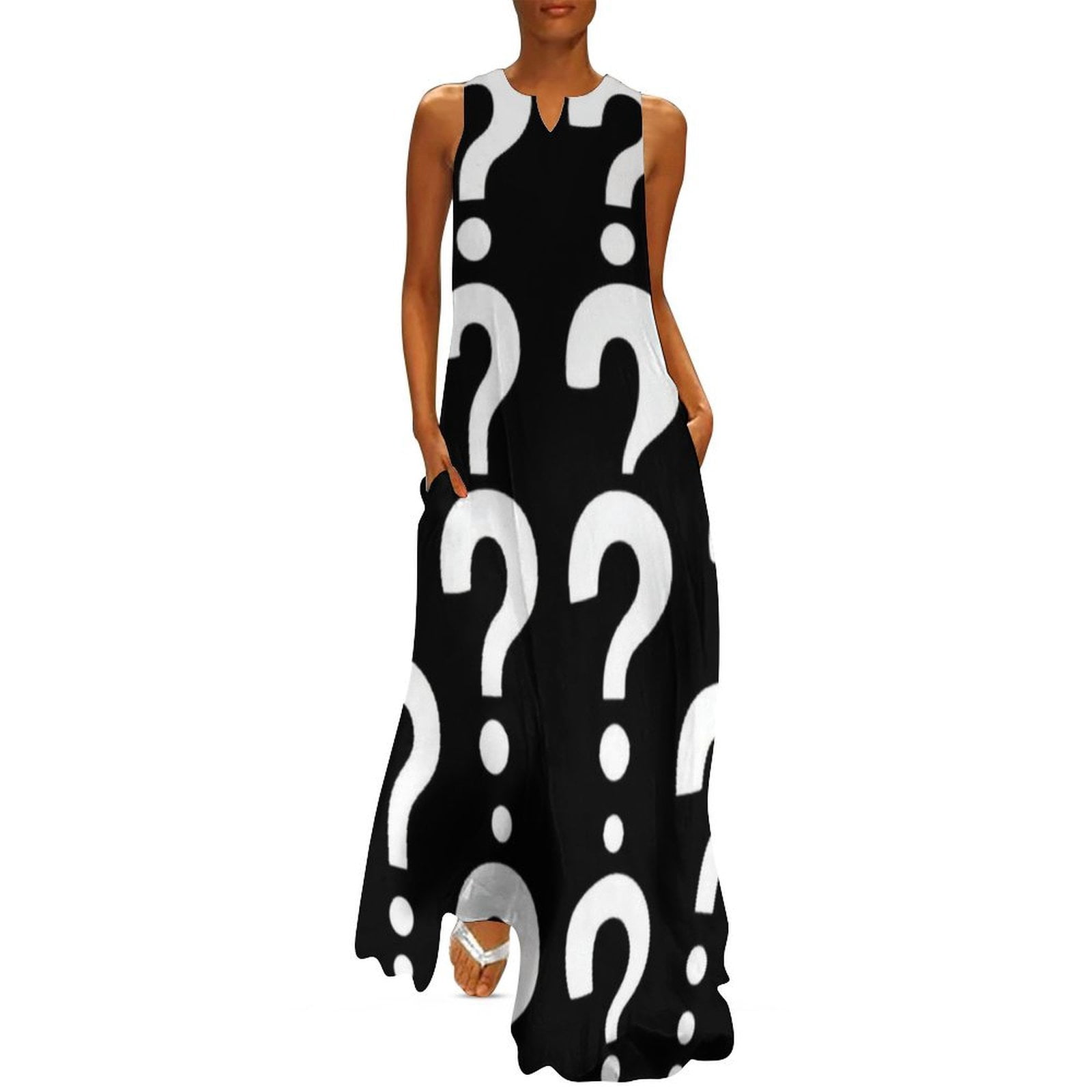 Question Mark Long Dress dress women summer dress for women woman ...