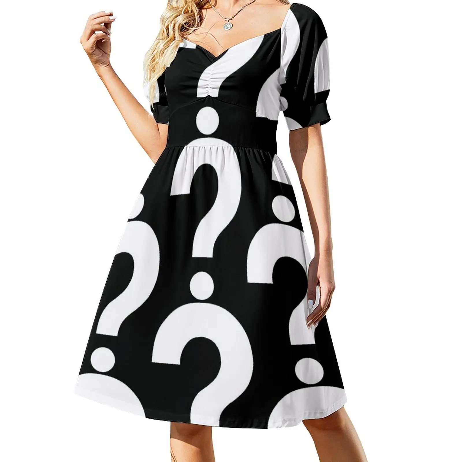 Question Mark Sleeveless Dress Evening gown dress for woman - Walmart.com
