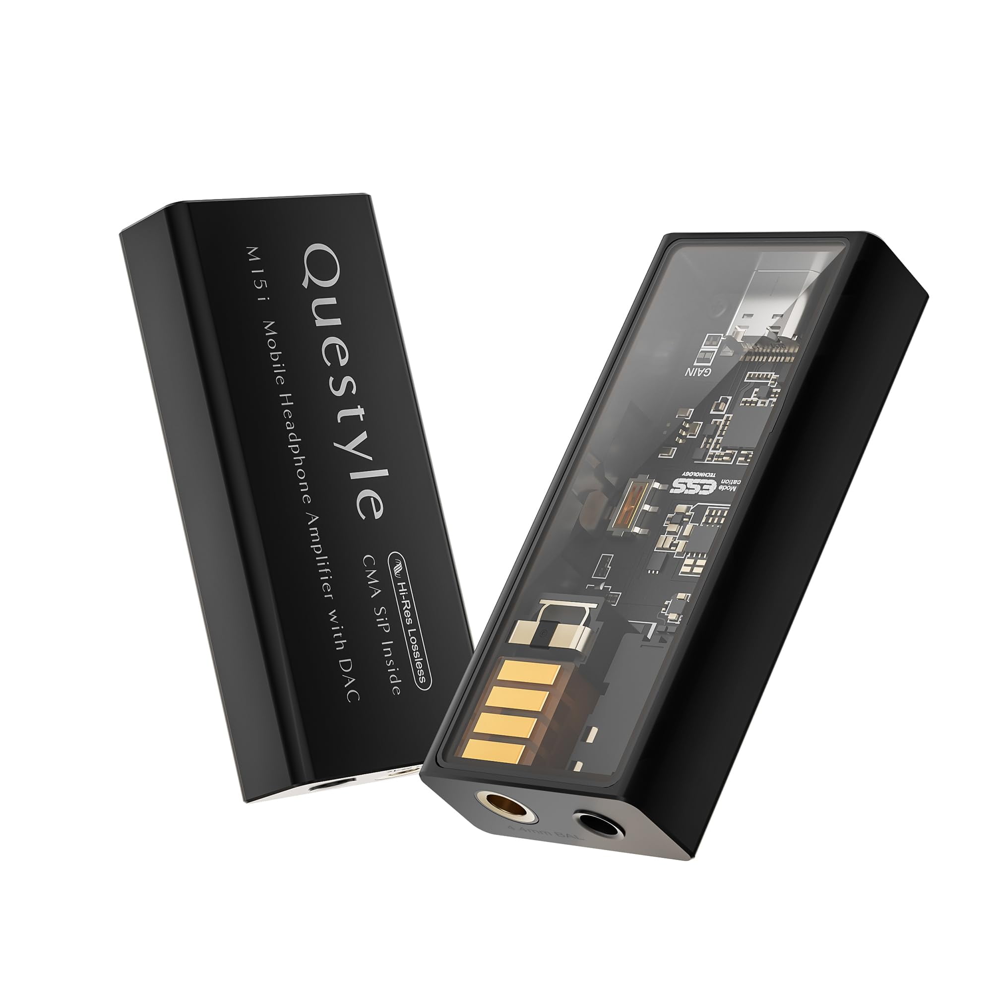Questyle M15i Headphone Amplifier [MFi Certified] Portable USB DAC Amps with 4.4mm and 3.5mm ...