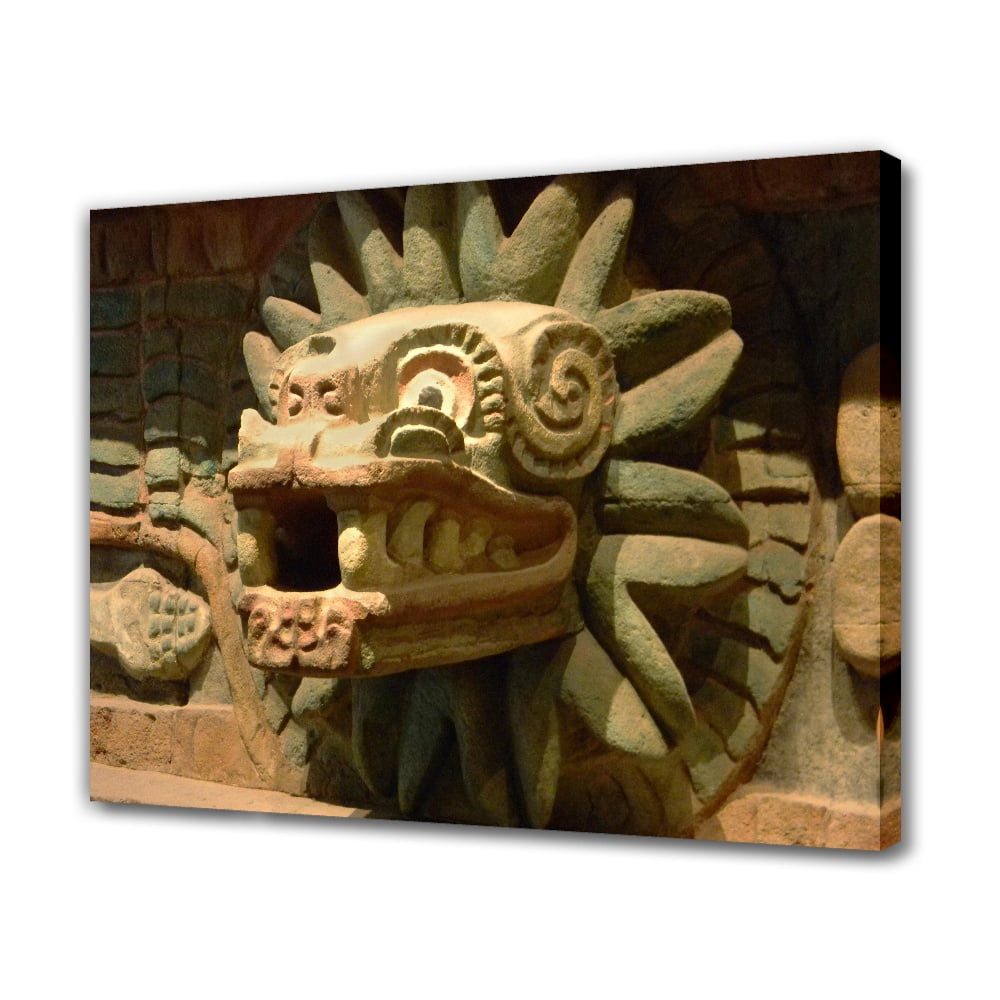 Quetzalcoatl AZTEC MUSEUM Mexico Canvas Poster Bedroom Decor Sports ...