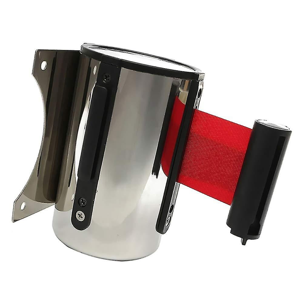 Queue Barrier Belt, 2m, Wall Mounted, Retractable, Stainless Steel ...