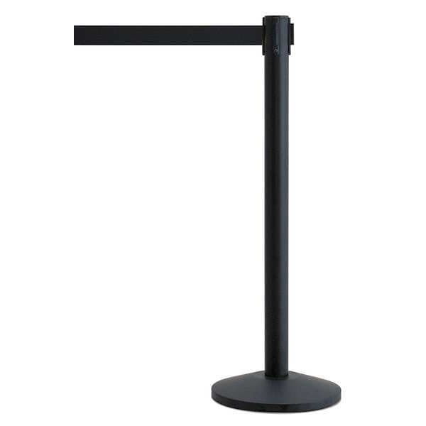 Queueway Barrier Post with Belt,Metal,7-1/2 ft. L QWAYPOST-33-B9 ...