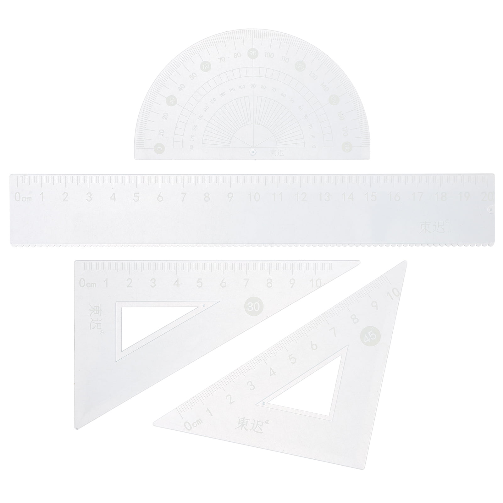 BESTONZON 1 Set Triangular Ruler Protractor Scale Drafting Tools ...