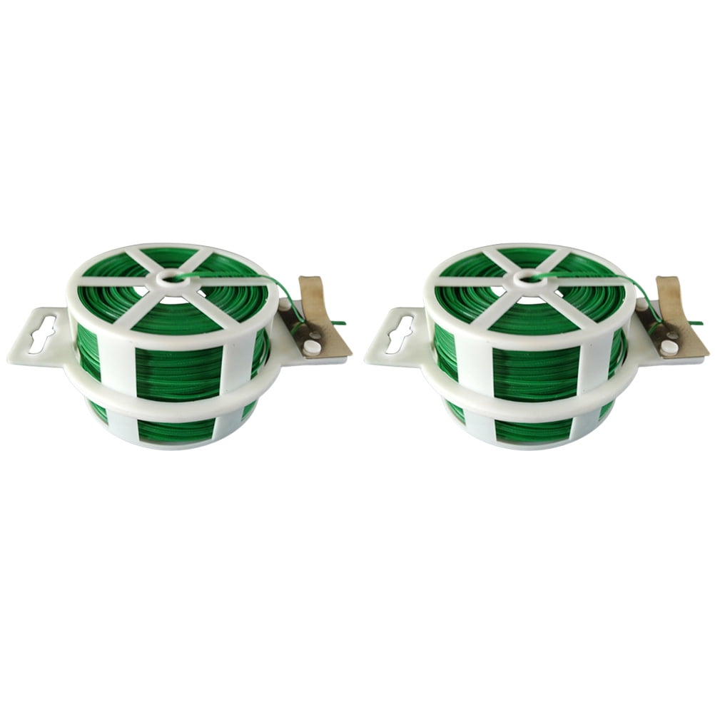 Qugx 2Pcs 100m Garden Tie Wire Cable Reel With Cutter Gardening Plant ...