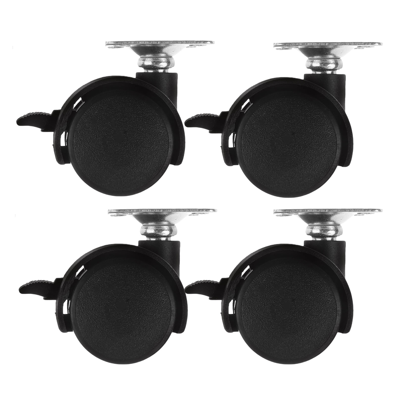 BESTONZON 4Pcs Office Chair Replacement Black Swivel Plastic Casters ...