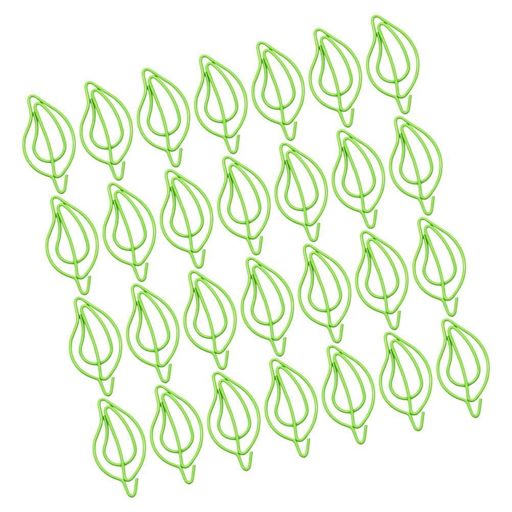 BESTONZON Plastic Coated Wire Paper Clips Green 50Pcs 1.5X0.7X0.04In ...