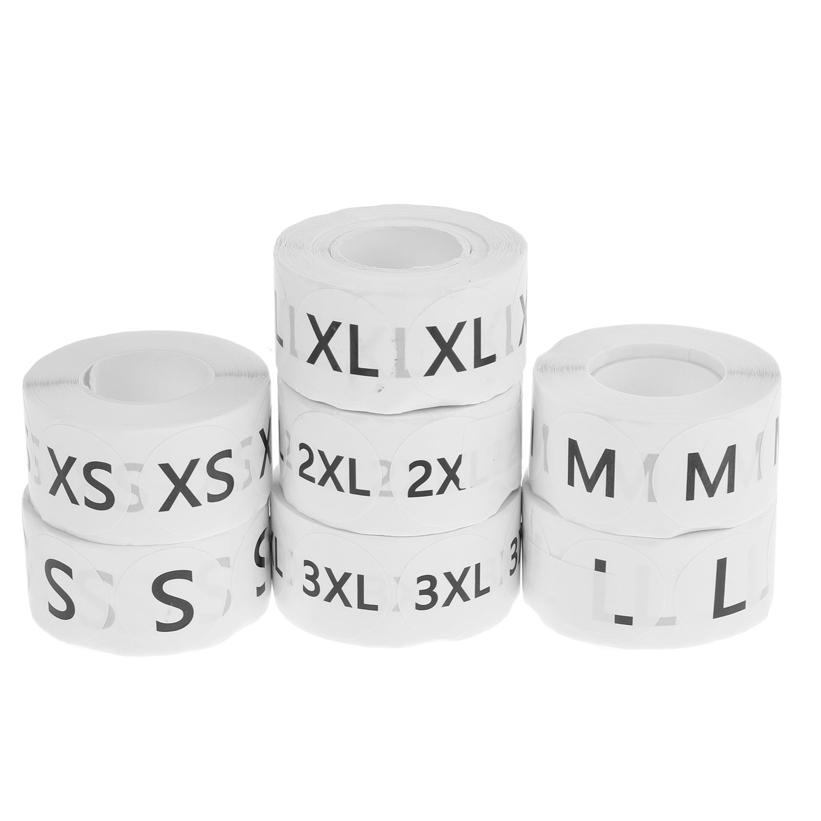 BESTONZON Black Adhesive Stickers for Clothing Size Labels Round Design ...