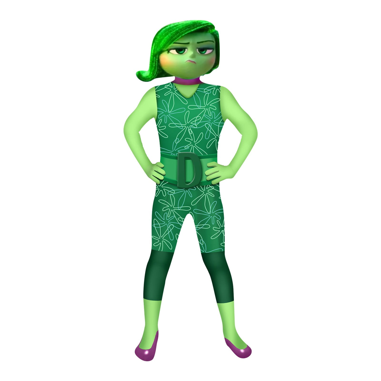 Quibby Inside Out 2 Costume Colorful Mood Character Outfit - Inside Out ...