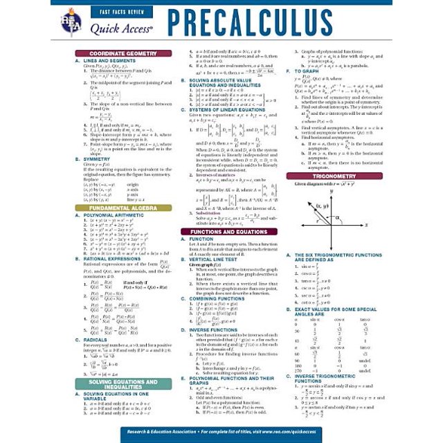 Quick Access: Precalculus (Other) - Walmart.com