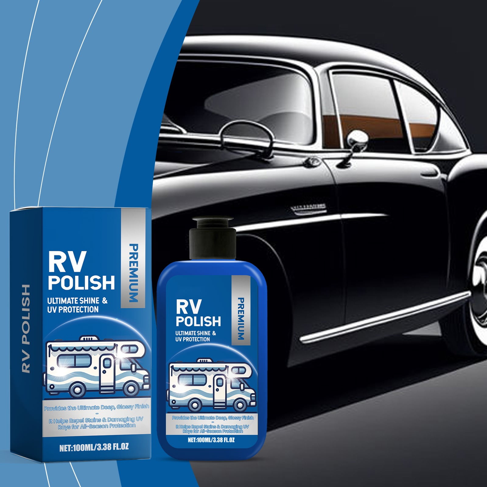 Quick-Acting Car Paint Polishing Agent 100ml – Universal Wax Coating ...