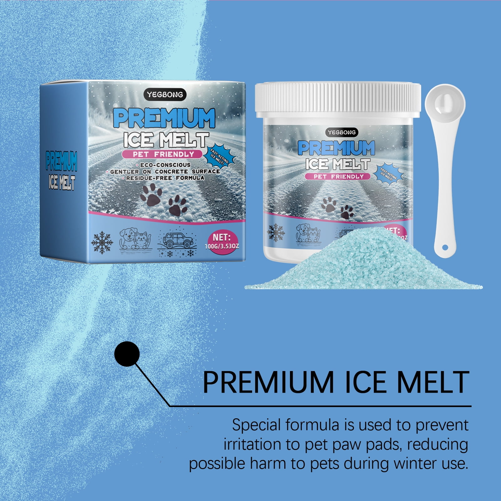 Quick-Acting Melts Ice Fast,Choose 2/3/5 Bag Packs,Pet-Friendly ...