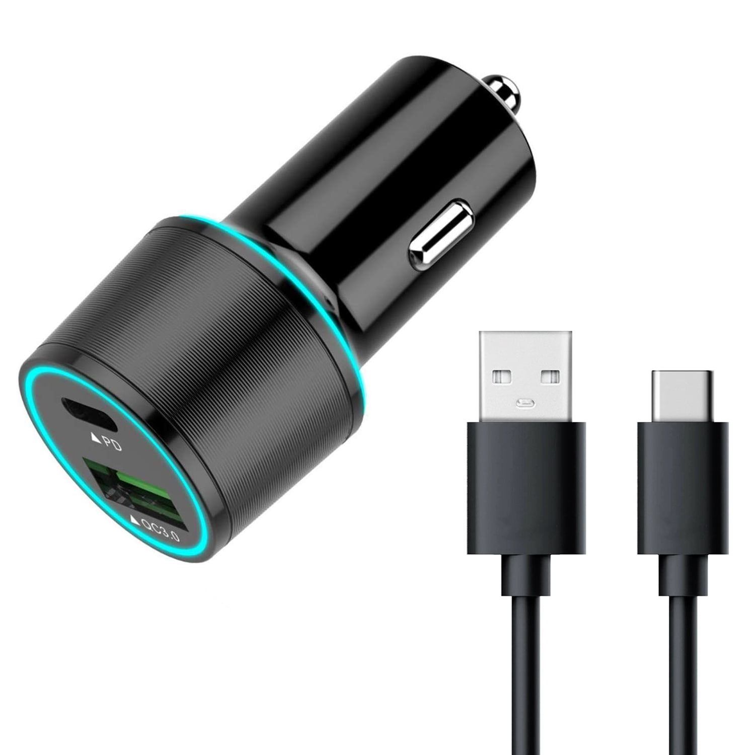 Quick Car Charger 36W for OnePlus 11 5G/12 5G/12R 5G/13/13R - 2-Port ...