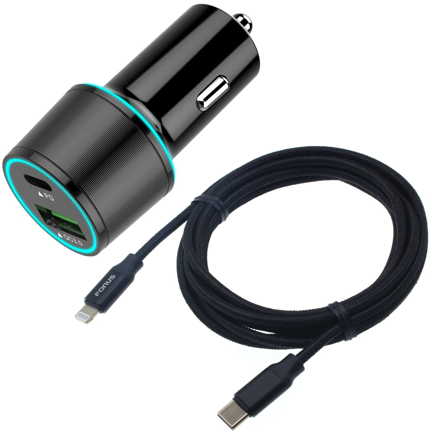 Quick Car Charger 36W for iPhone SE (2020)/SE (2022) - PD Cable USB-C ...