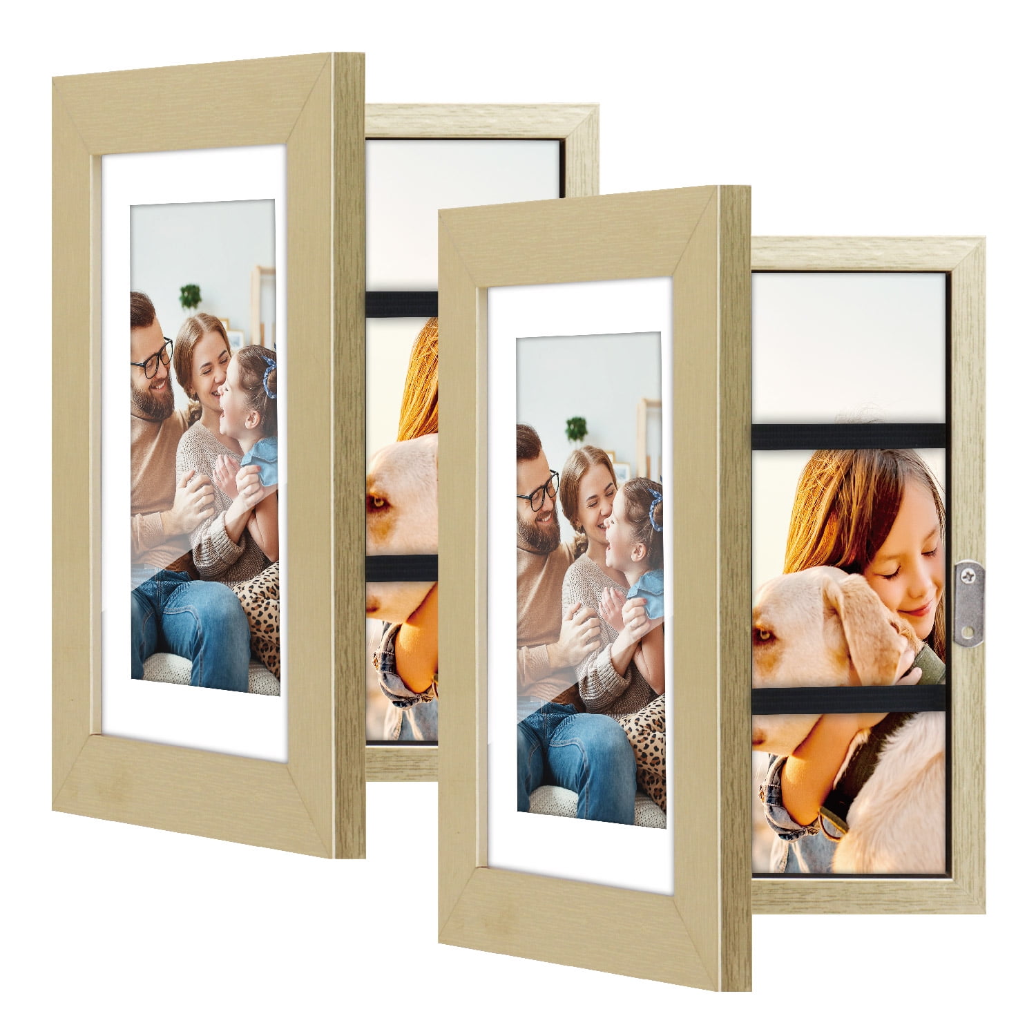 Quick Change 4x6 Photo Storage Display Frame ,2 Pack Front Open Wall Or ...