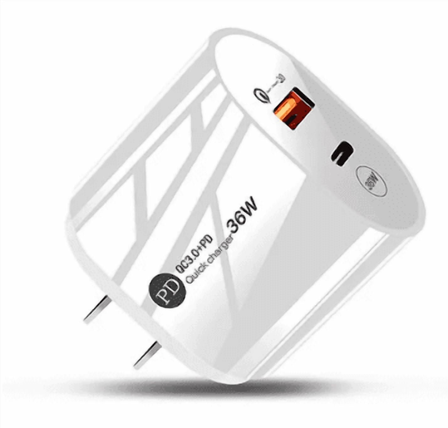 Quick Charge 3.0 PD 36W USB Ports Wall Adapter Type C Mobile Phone Fast ...