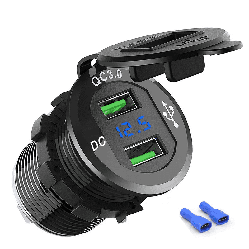 Quick Charge 3.0 USB Charger Socket Power 12V/24V USB Car Outlet with ...