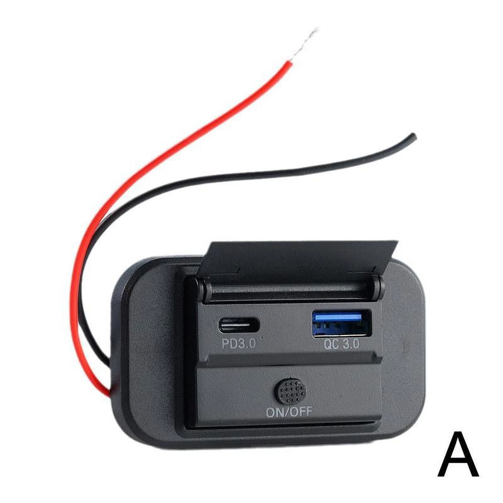 Quick Charge PD Type C Dual USB Ports Car Bus Charger Socket Adapter ...