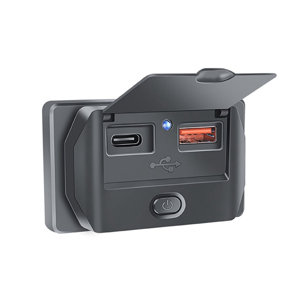 Quick Charge PD Type-C + USB Ports Car Bus Charger Socket Adapter USB ...