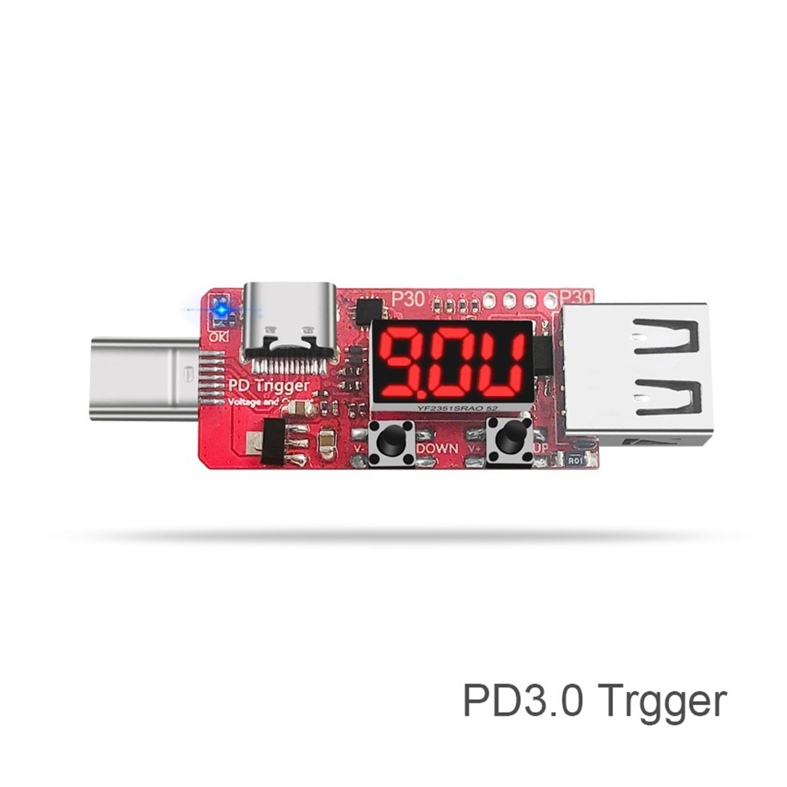 Quick Charge Trigger Digital Current Voltage Meter Ammeter Coulometer ...