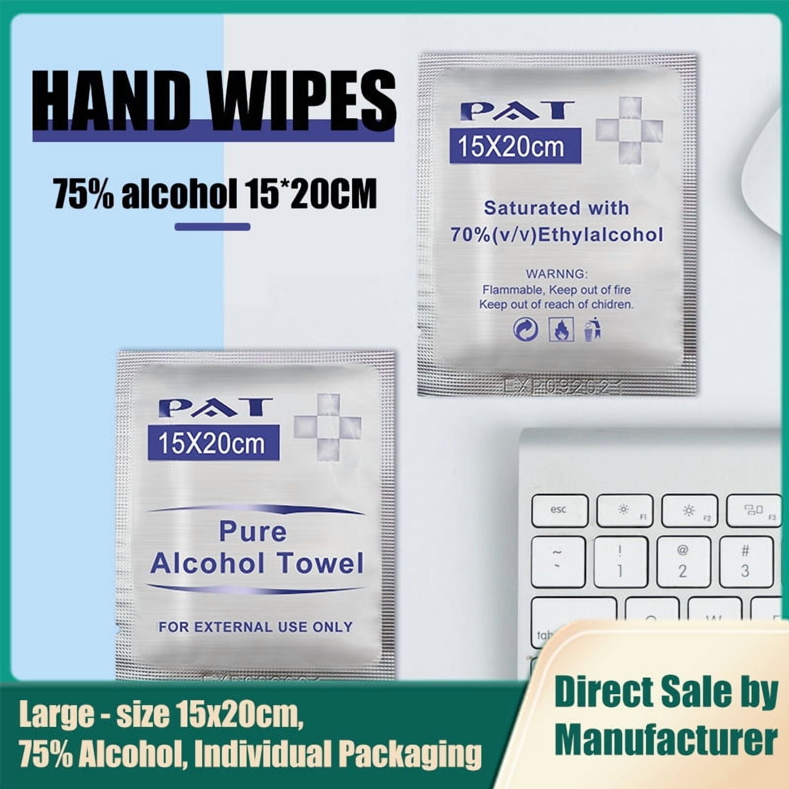 Quick Clean Alcohol Wipes for Everyday Use - 20 Individually Wrapped ...
