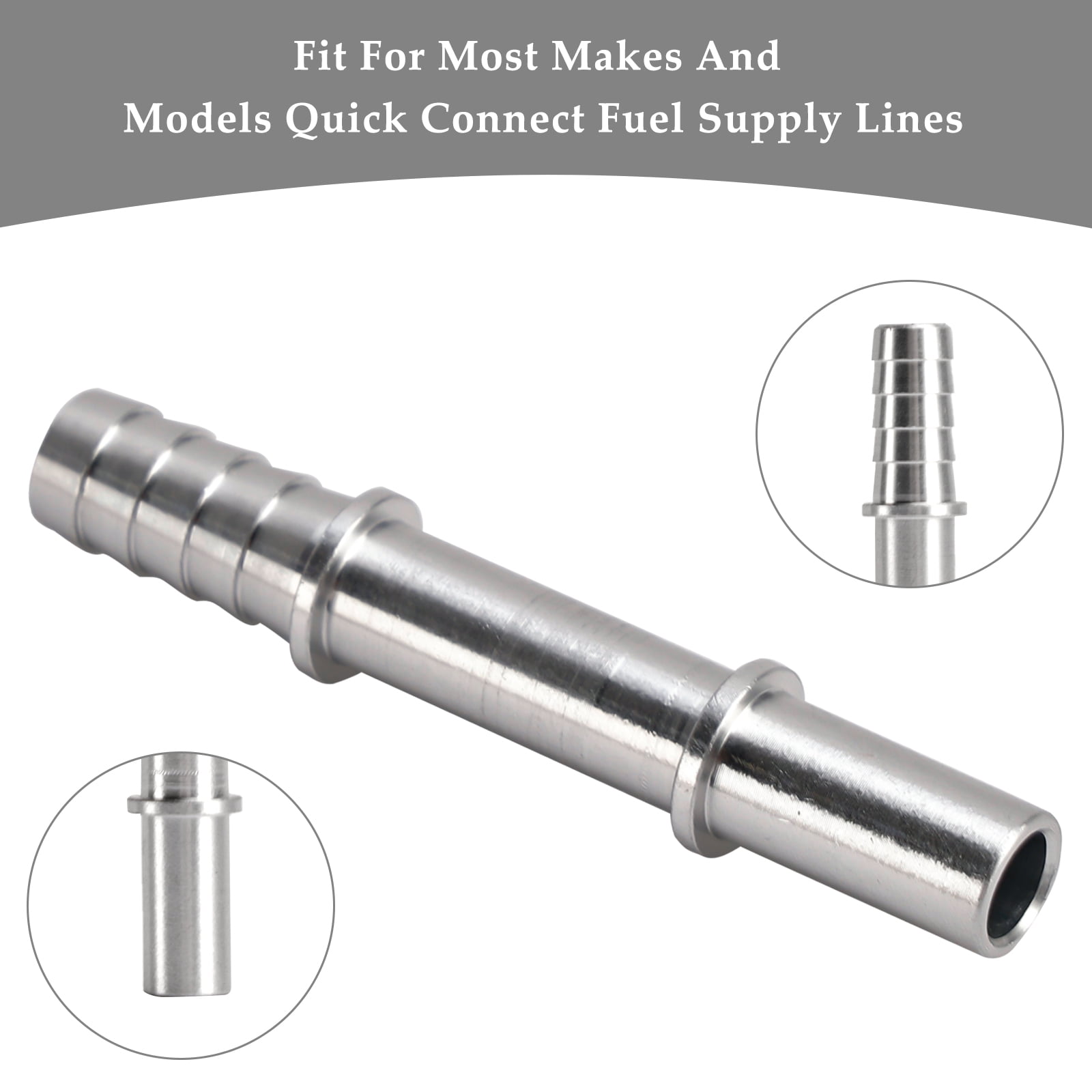 Quick Connect 3/8 Fuel Rail Hose To 3/8 Barb Adapter Fitting AN817-02 ...