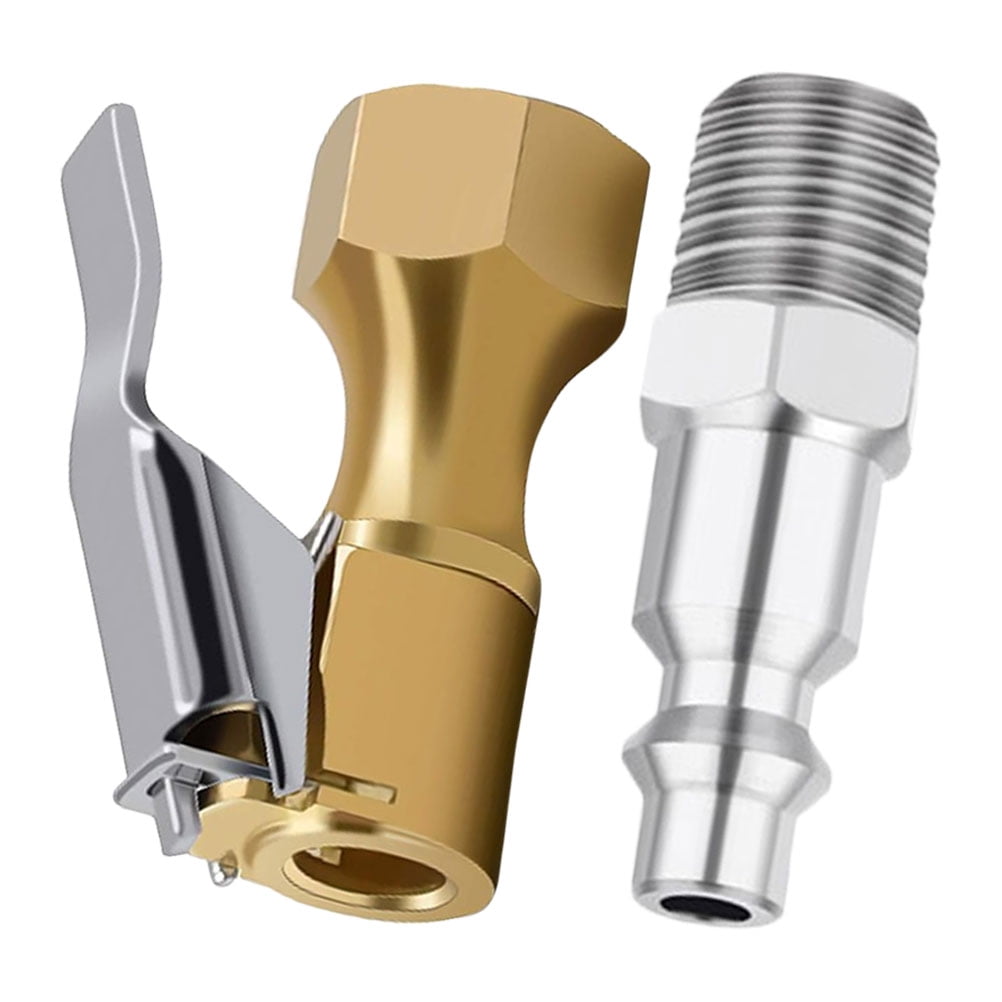 Quick Connect Air Nozzle 1/4 Inch Heavy-Duty Metal Air Chuck With Clip ...