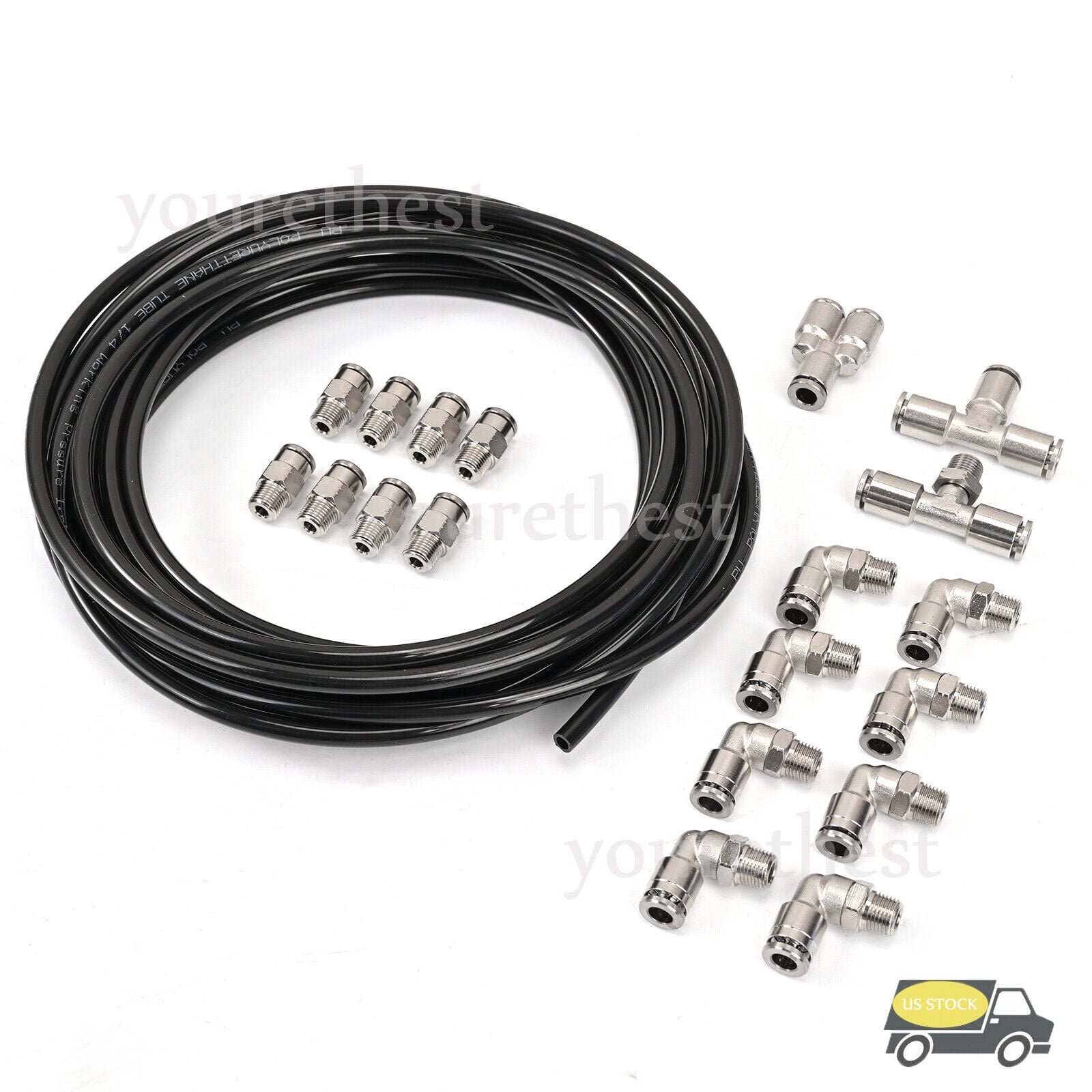 Quick Connect Boost Air Fitting Kit for Turbo Supercharger Vacuum Boost ...