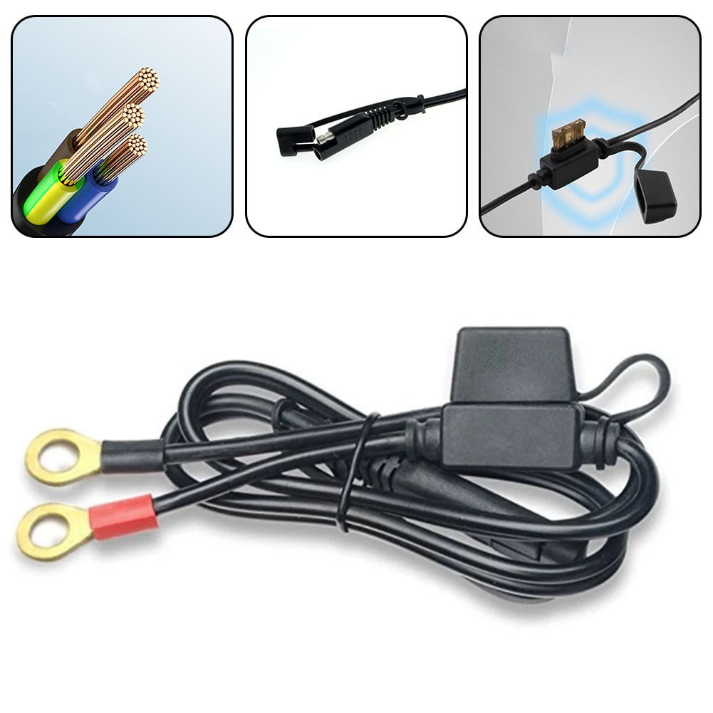 Quick Connect Cable Battery SAE Connector Ring Terminal Harness Fuse ... Quick Connect Cable Battery SAE Connector Ring Terminal Harness Fuse ...