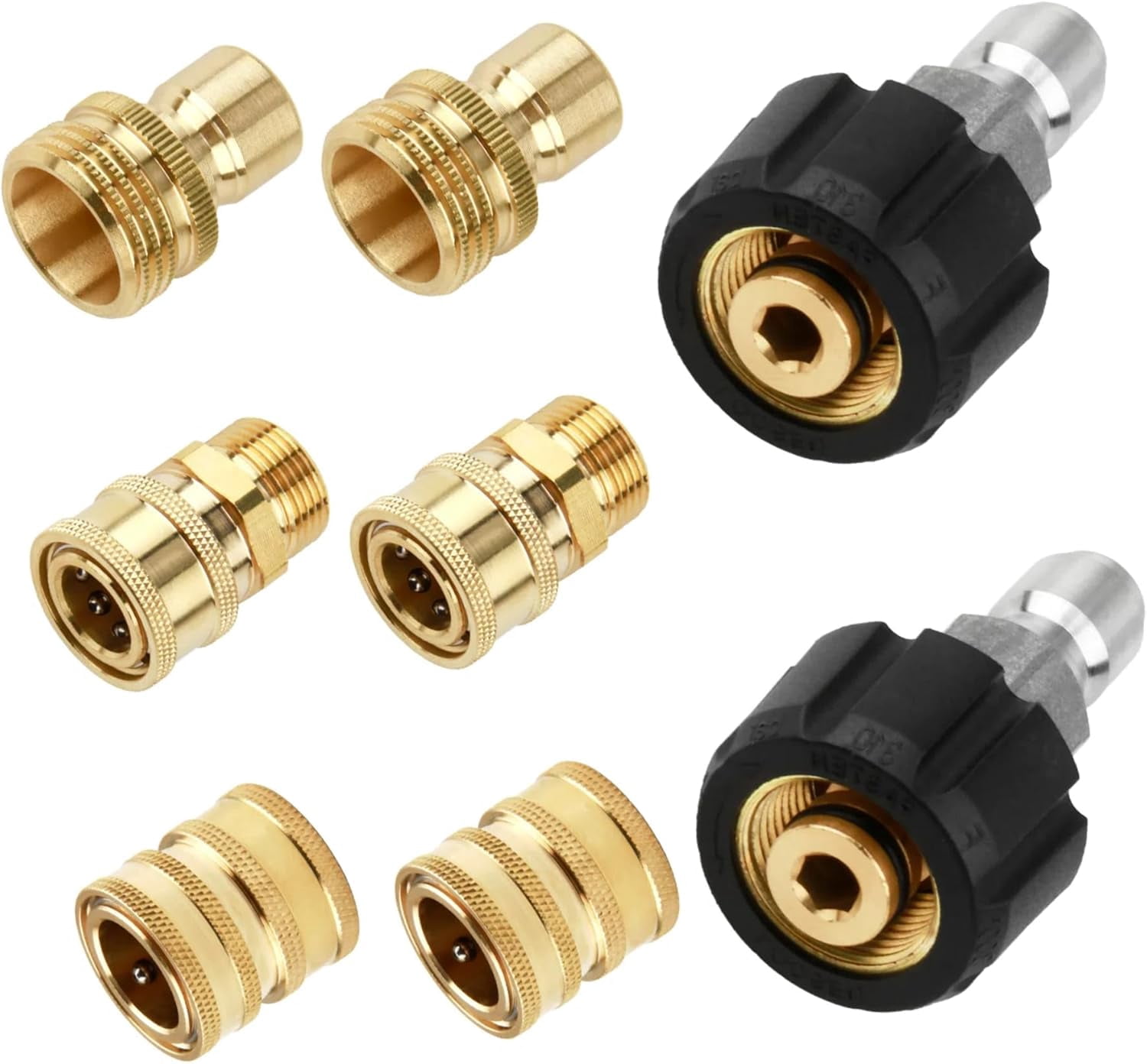Quick Connect Fittings for Pressure Washer, Adapter Set Including M22 ...