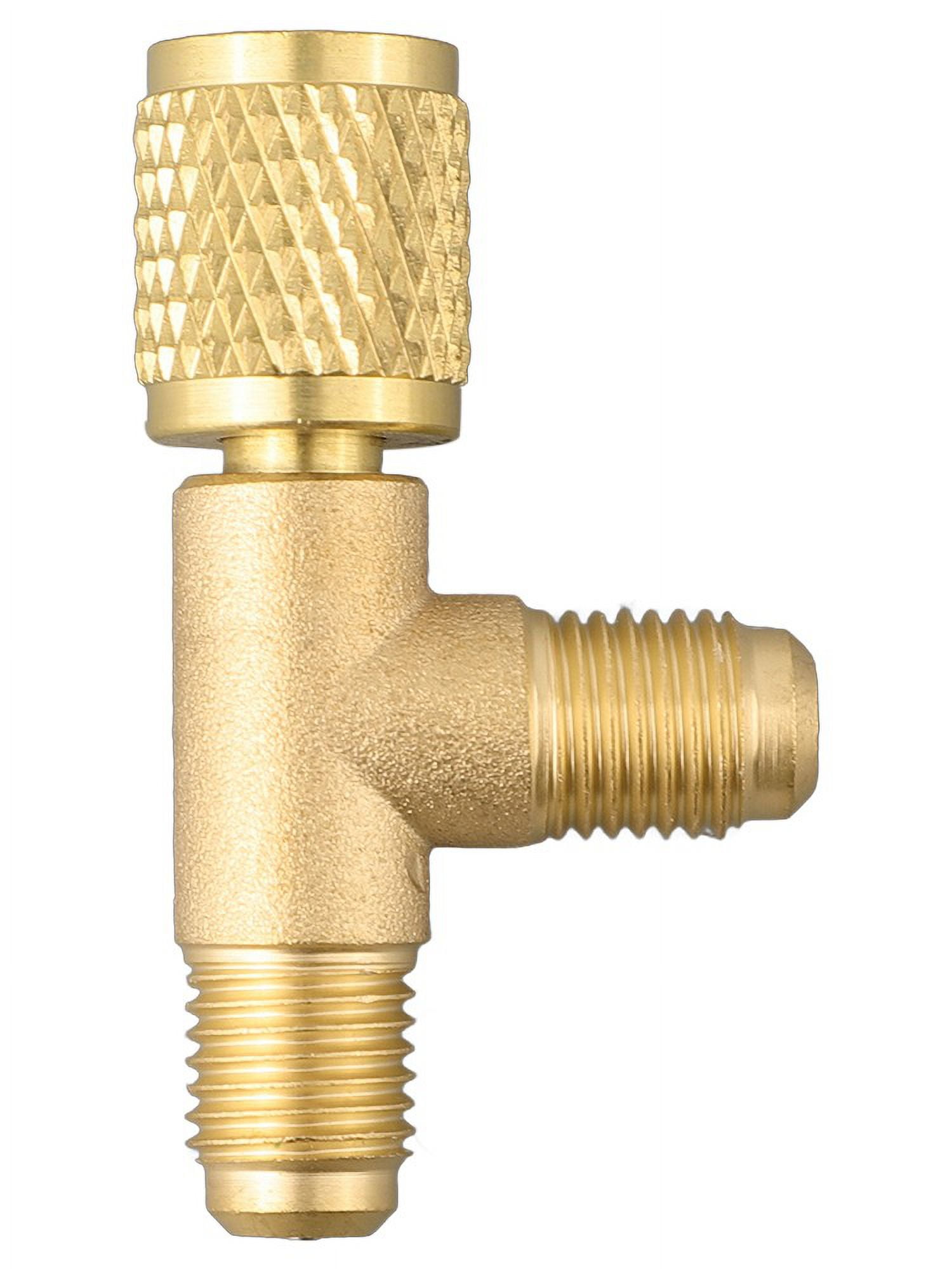 Quick Connect Tee Adapter With 1/4" Sae Brass Valve For R22 R12 R134 ...