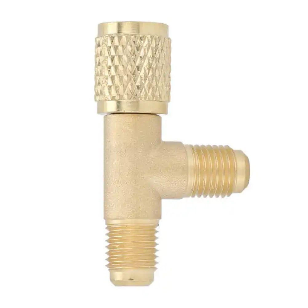 Quick Connect Tee Adapter with 1/4" SAE Brass Valve for R22 R12 R134 ...