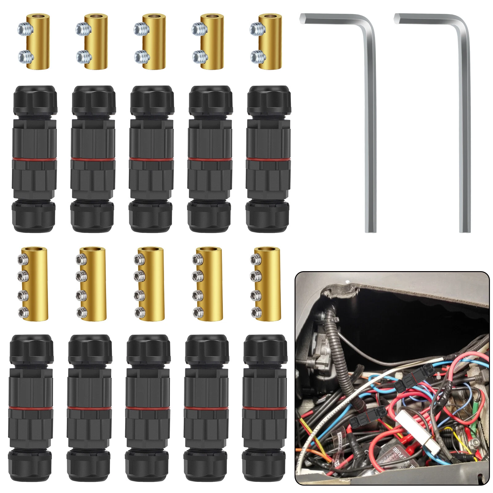 Quick Connect Wire Connector Copper IP68 Waterproof Junction Box Hex ...