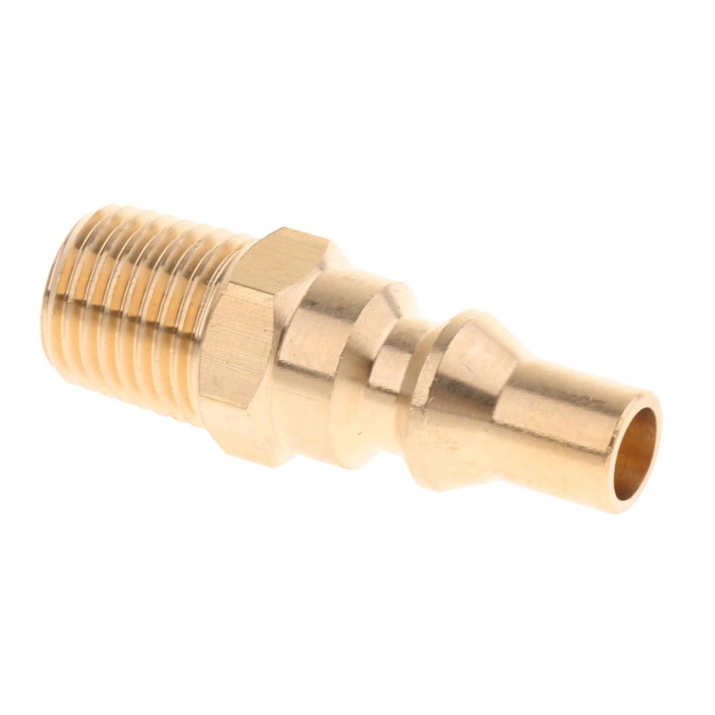 Quick Connector Fitting Adapter Full Flow Male Plug with 1/4 Inch Male ...