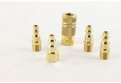 Quick Coupler 5 PC Set Brass For Air Operated Equipment Compressor ...