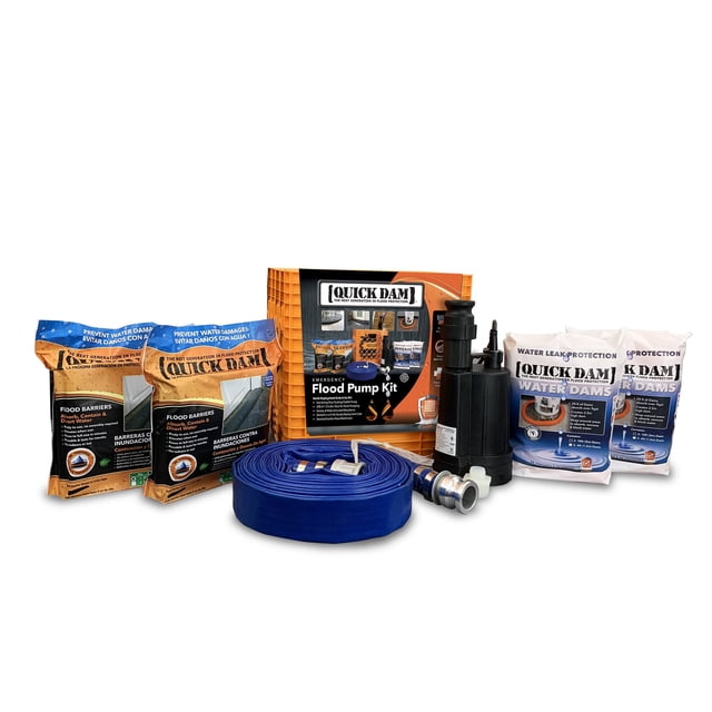 Quick Dam Emergency Flood Pump Kit, Pack of 7 - Walmart Business Supplies