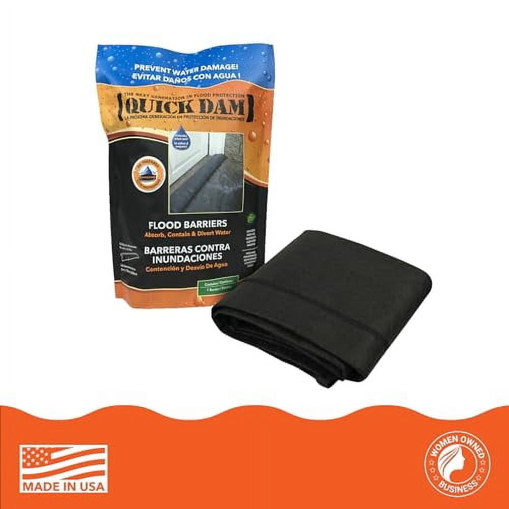 Quick Dam QD65-1 Water-Activated Flood Barrier-5 Feet-1/Pack, 5-ft ...