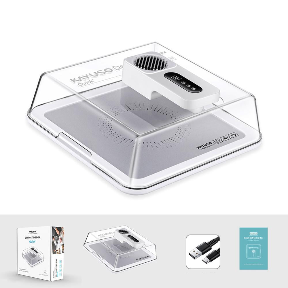 Quick Defrosting Tray for Meat, Rechargeable Meat Defrosting Tray with Lid, Timable Thawing Box ...
