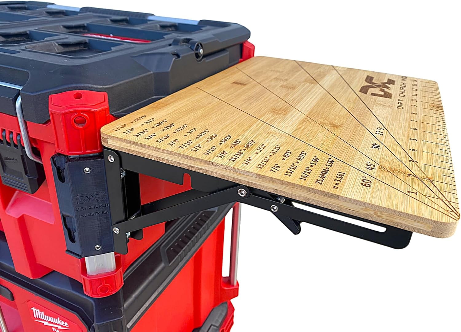 Quick Detaching/Folding Bamboo Table, Compatible with Milwaukee Packout ...