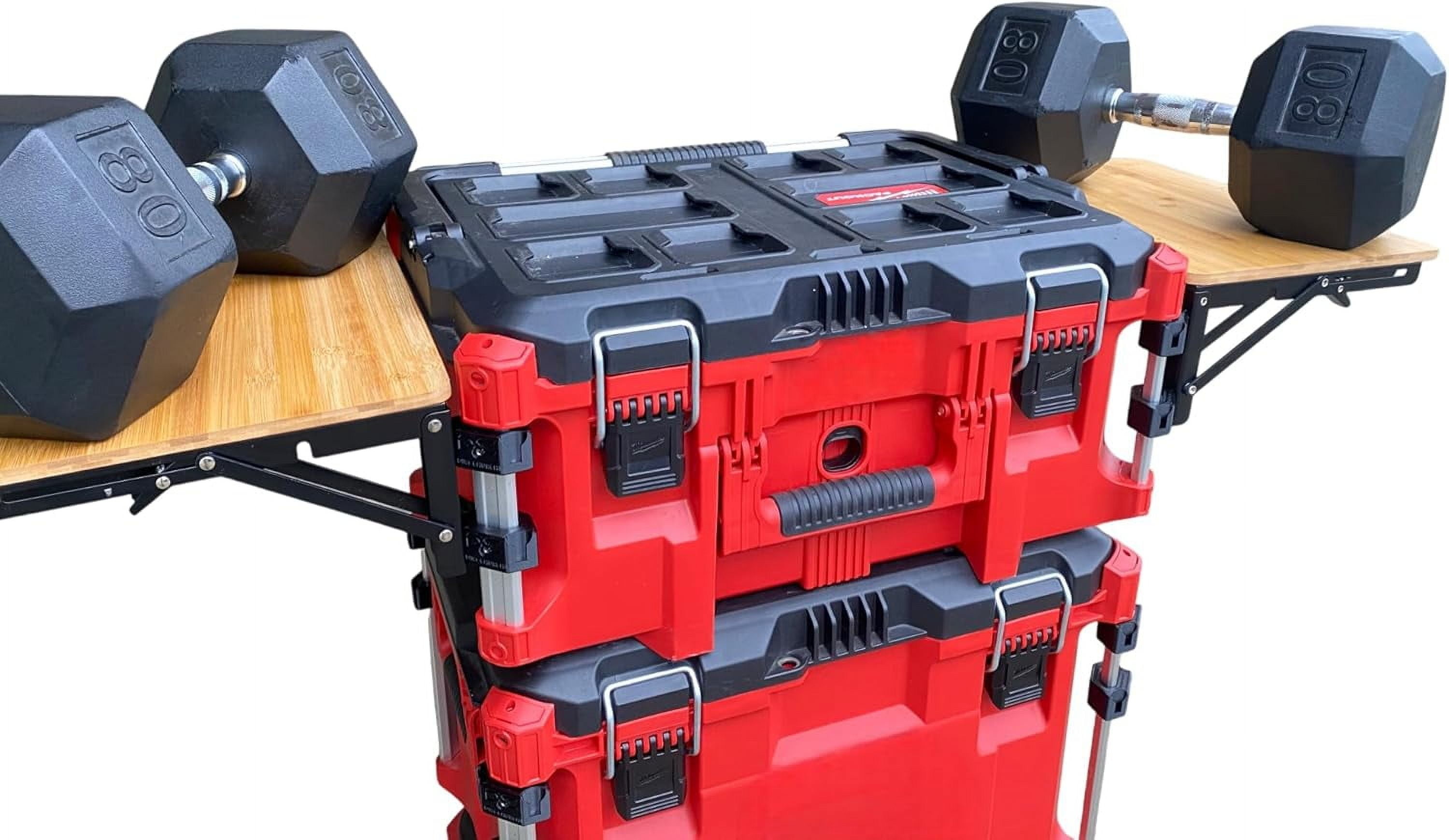 Quick Detaching/Folding Bamboo Table, Compatible with Milwaukee Packout ...