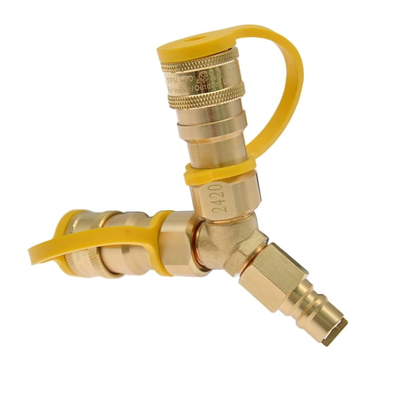 Quick Disconnect 3/8 Y Splitter Low Pressure Propane Quick Connecting ...