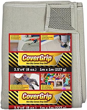 Quick Drop 8 Oz Canvas Safety Drop Cloth, 3.5' x 4', (Pack of 6 ...