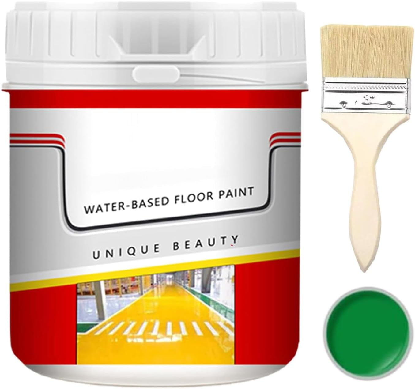 Quick-Dry Anti-Slip Water-Based Floor Paint, Golden Silk Water-based ...
