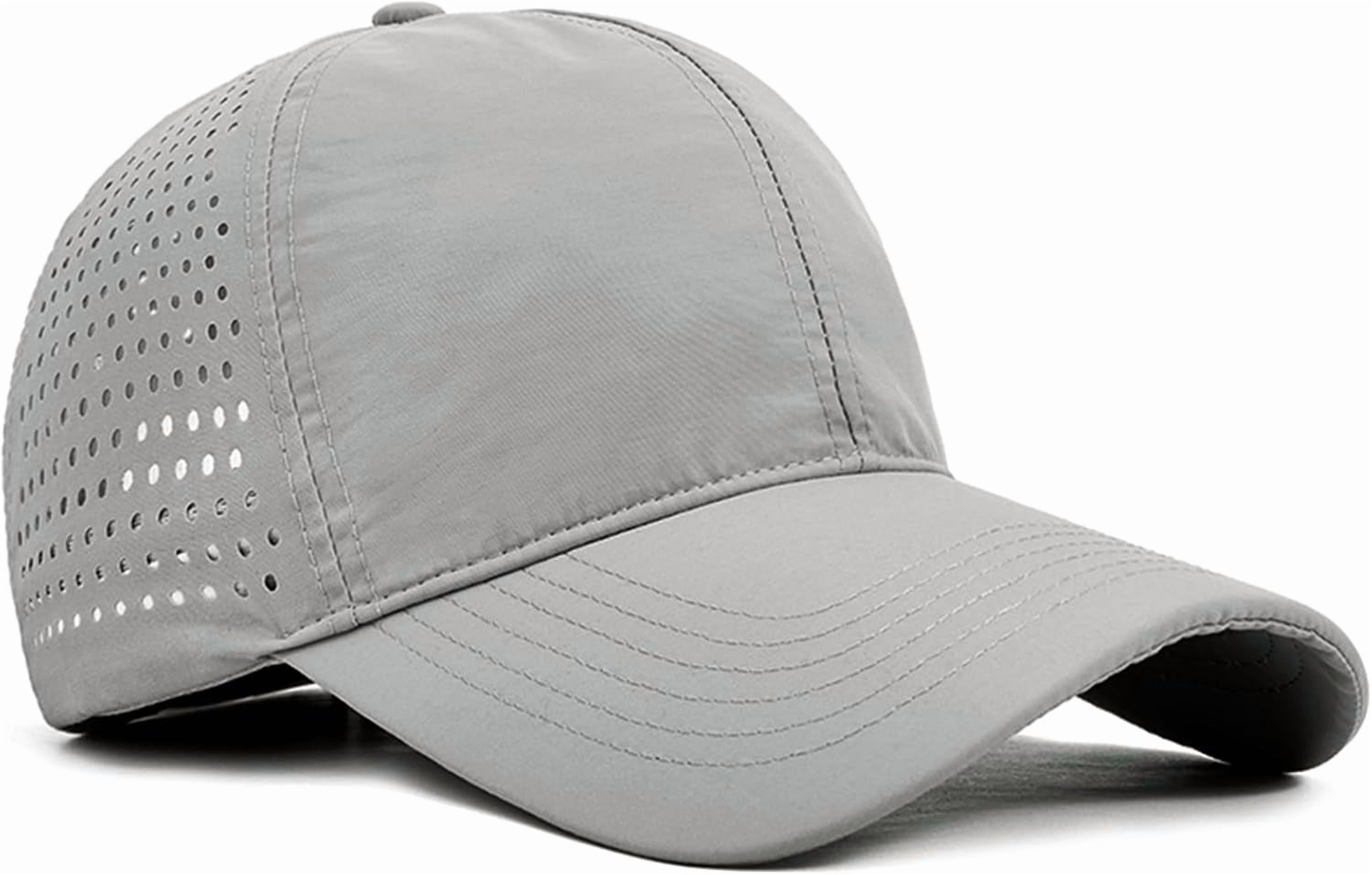Quick Dry Baseball Cap Curved Brim Snapback Hat Laser Cut Mesh Ball Cap ...