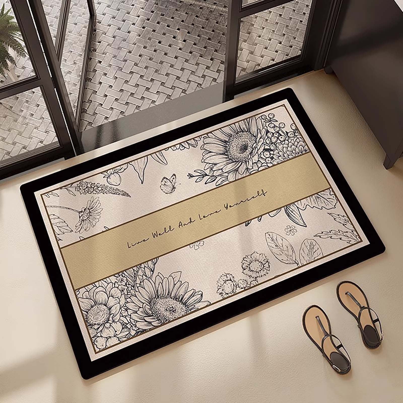 Quick Dry Bath Mat, Bathroom Mat Diatomaceous Mud Doorstep Absorbent ...