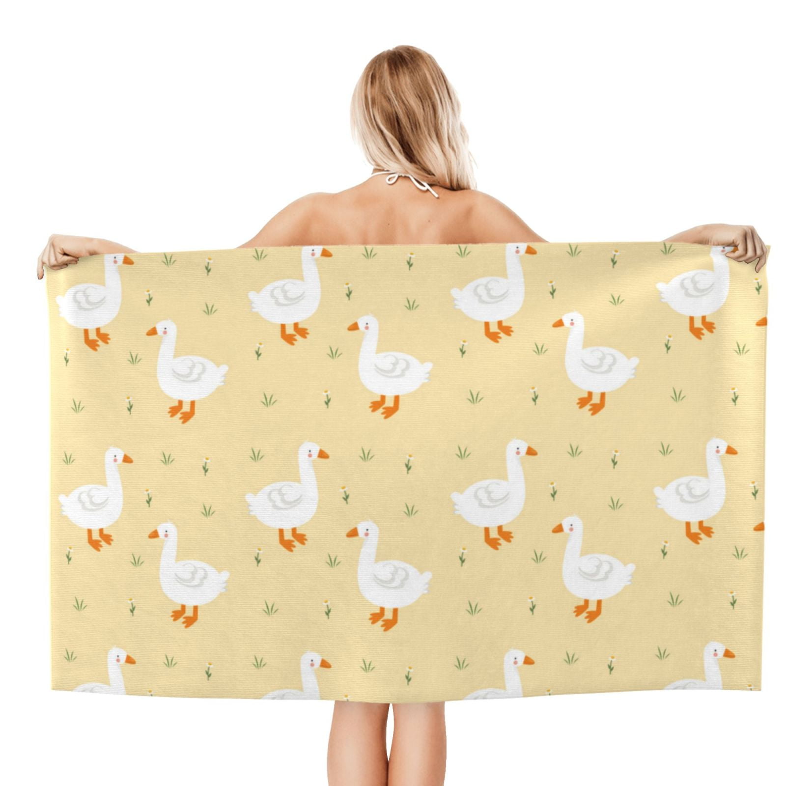 Quick Dry Beach Towel - Cartoon Cute Duck Daisy Soft Bath Towels for ...