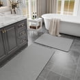 Quick Dry Diatomaceous Earth Bath Mat Set 2PC Non-Slip 17"x24"+17"x47 ...
