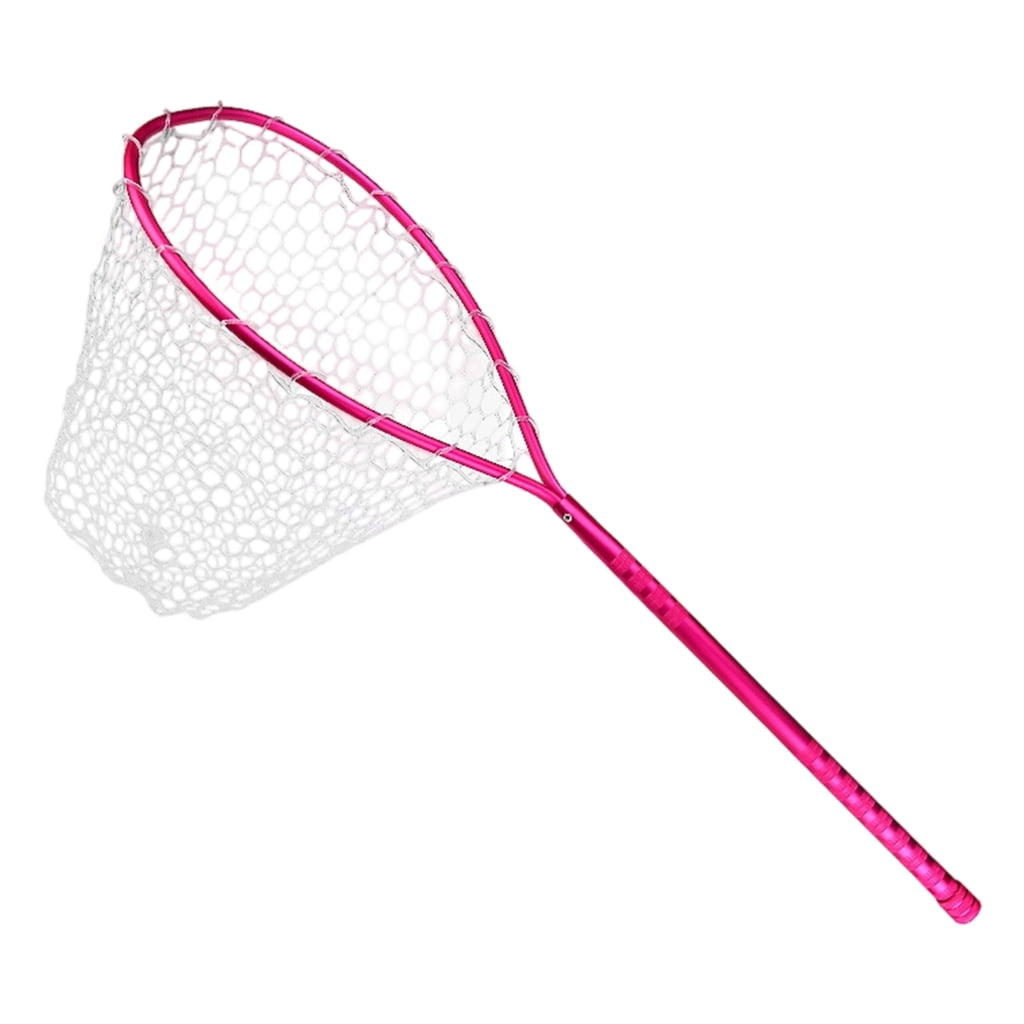 Quick-Dry PVC Mesh Fishing Net with Curved Metal Handle, Lightweight ...