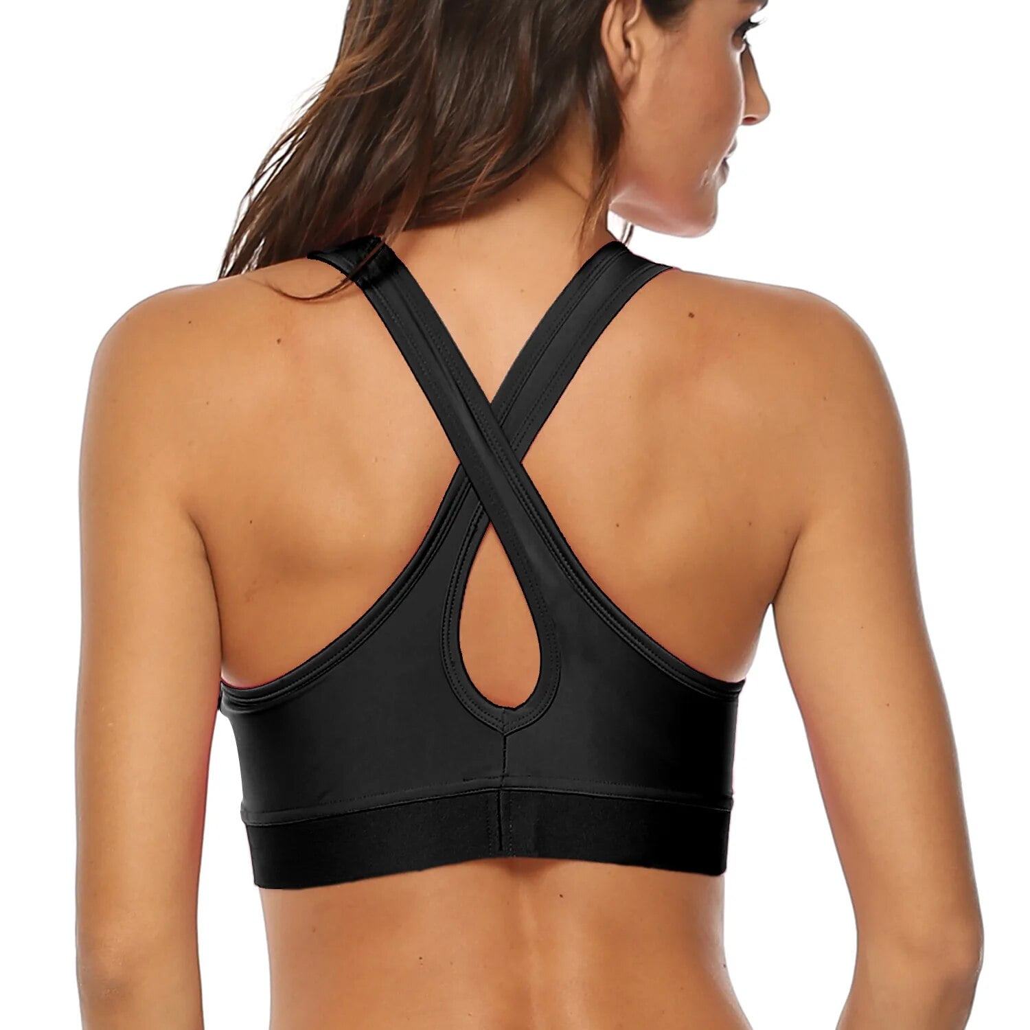 Quick Dry Sports Bra Women Padded Gather Yoga Bra Push Up Gym Running